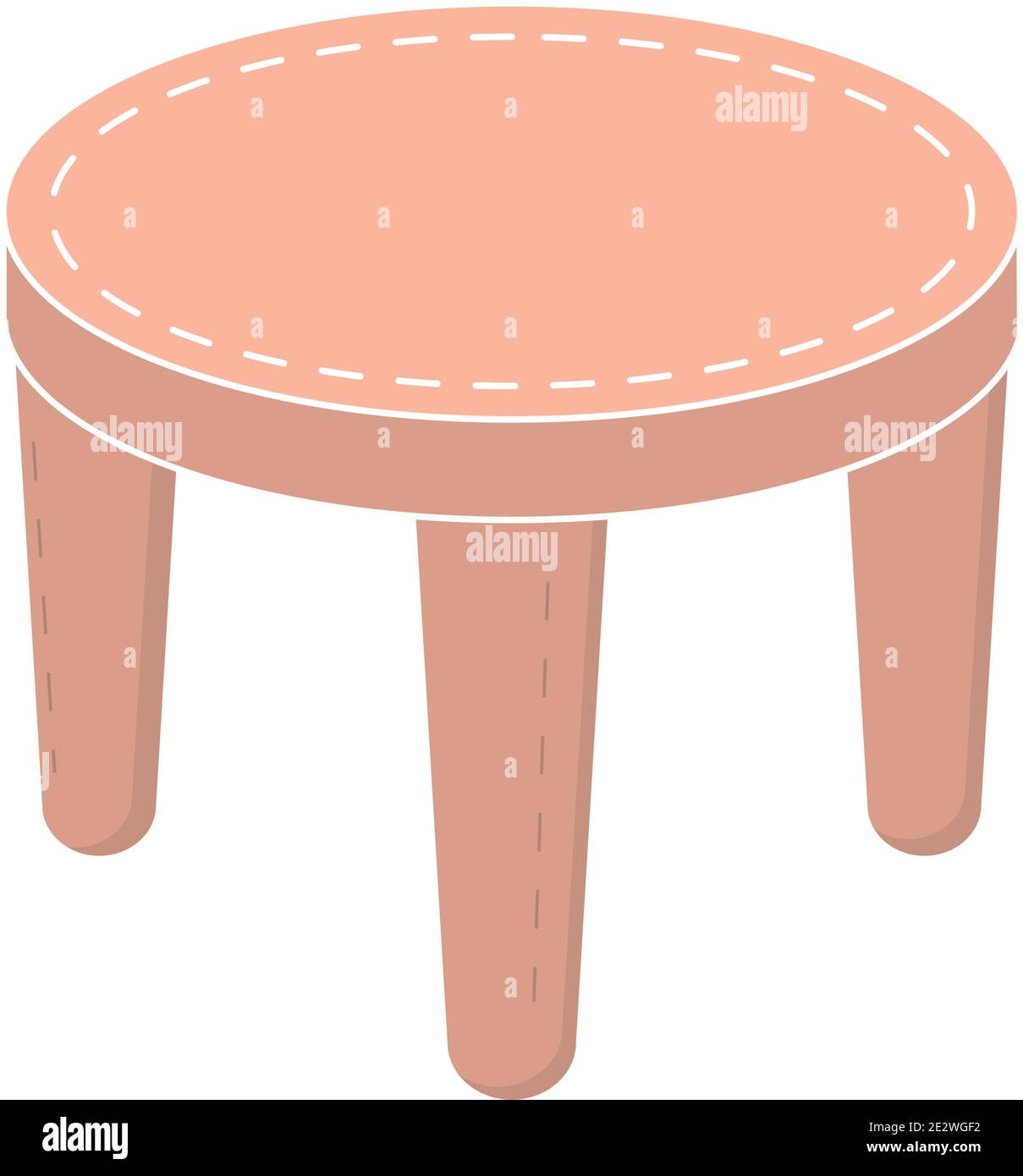 table ronde mobilier décoration dessin animé style hygge illustration ...