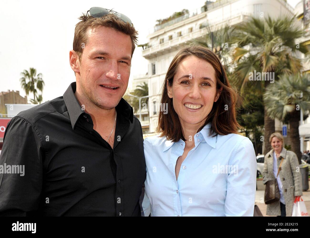 Benjamin Castaldi et Alexia Laroche-Joubert lors du MIPTV 2010 à Cannes ...