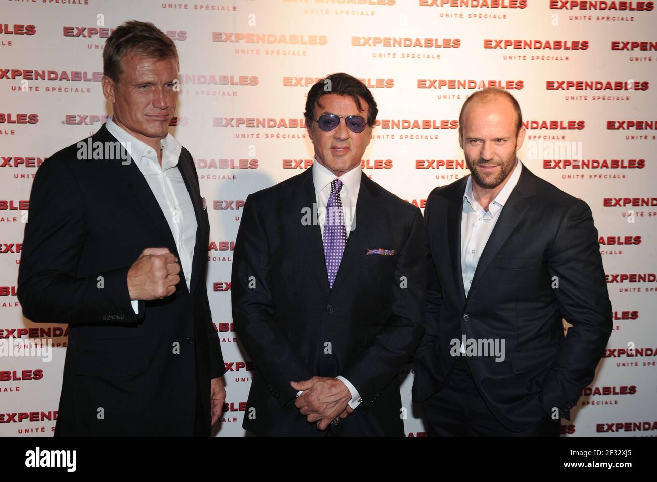 Dolph Lundgren, Sylvester Stallone et Jason Statham assistent à la ...