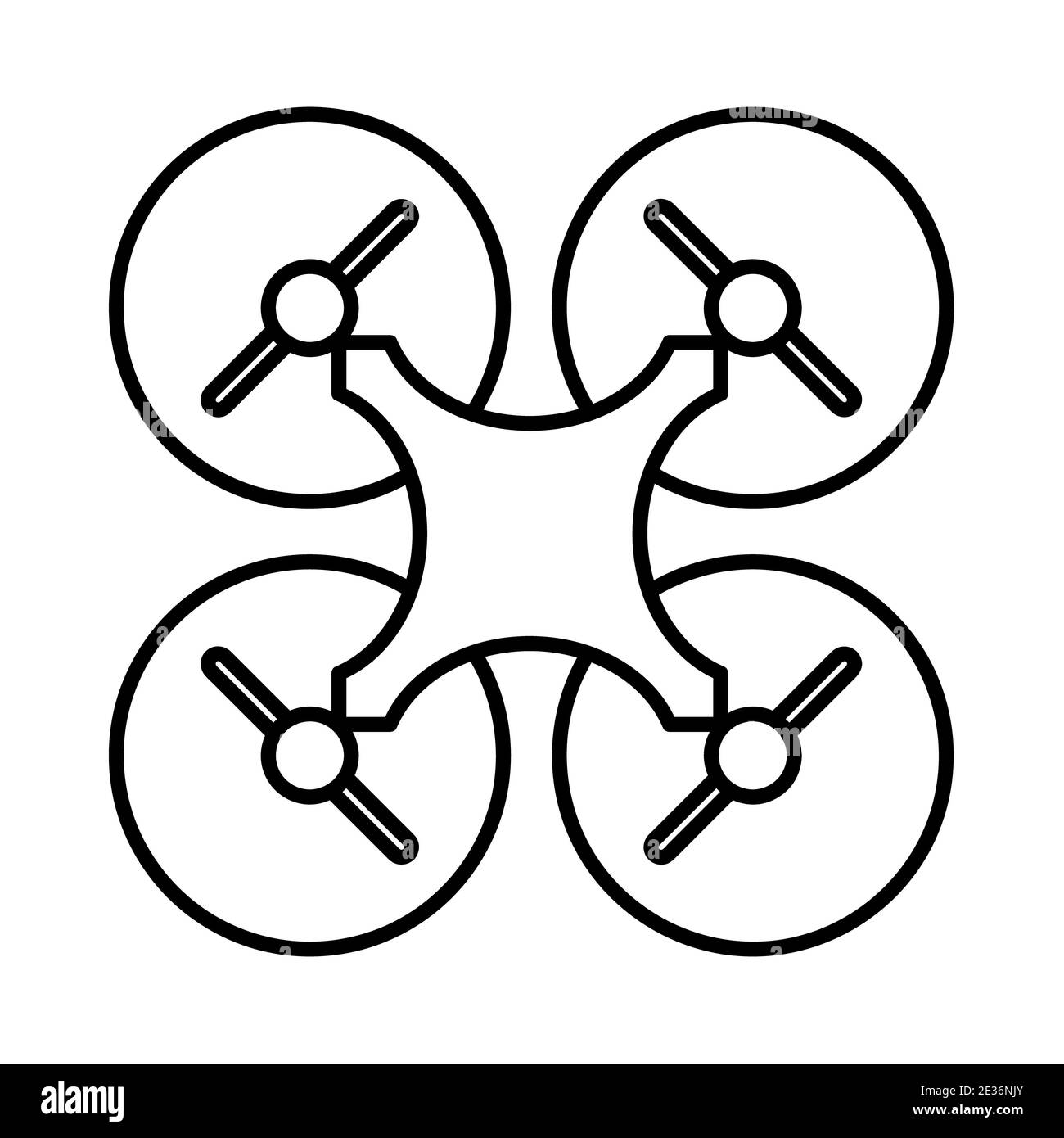 Pictogramme de drone Banque d'images noir et blanc - Alamy