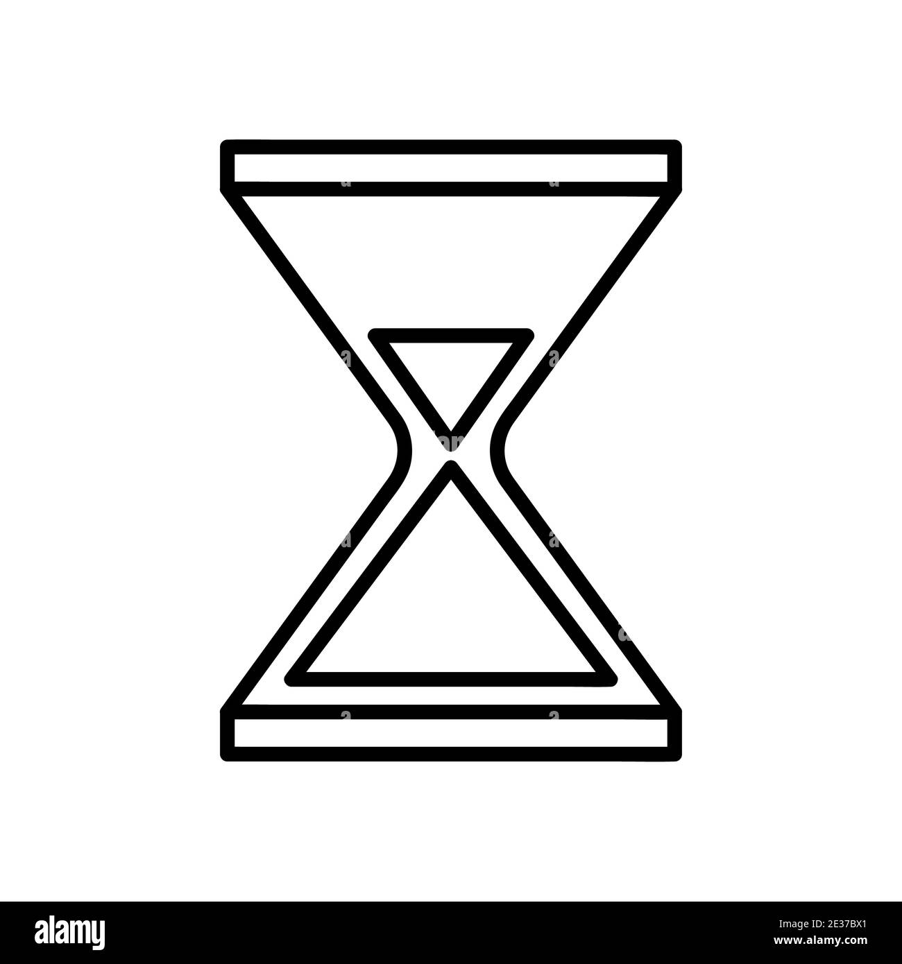 Icône de sablier de temps. Pictogramme de l'horloge. Symbole plat pour ...