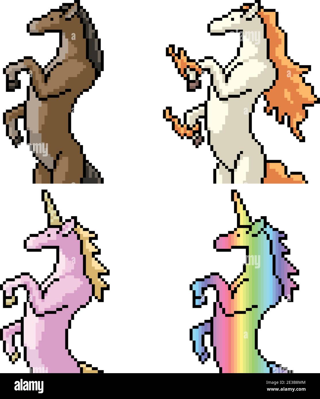 Pixel art cheval Banque de photographies et d’images à haute résolution ...