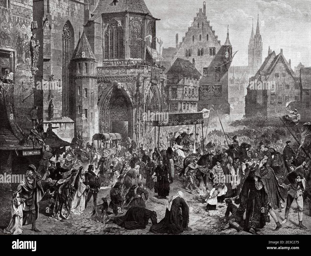 La fête de l'arrivée des trésors de l'empire de l'Allemagne à Nurembert ...