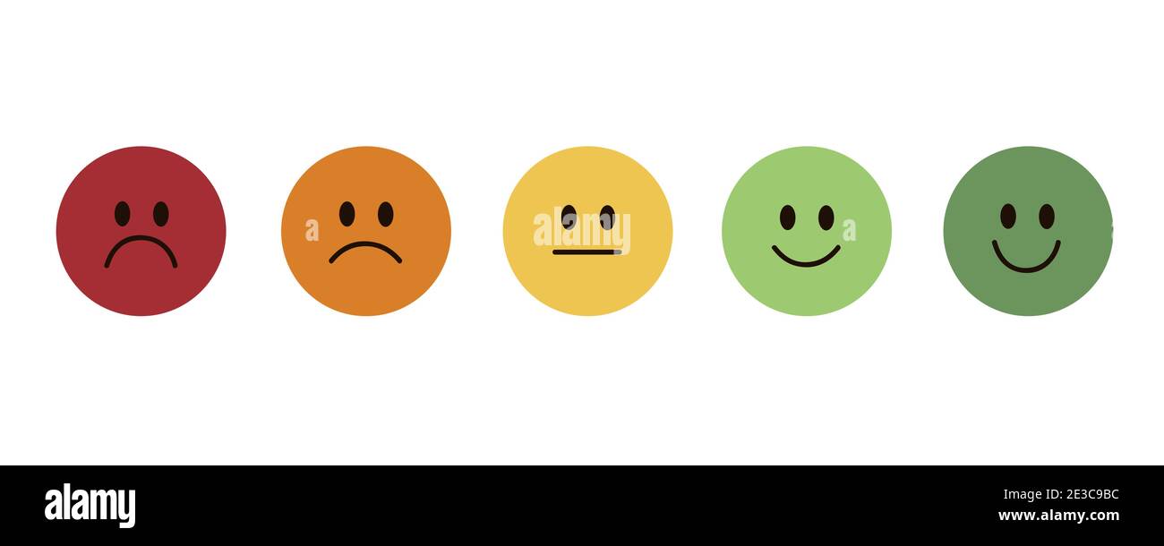 0 smiley faces rouge au vert illustration vecteur EPS10 Image ...