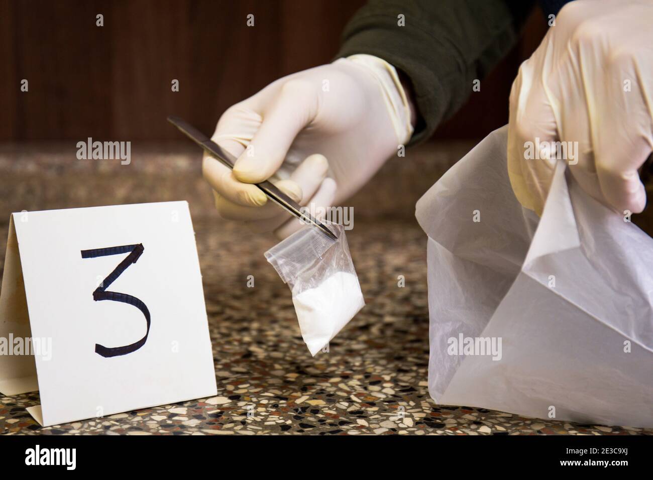 Preuve De Drogue De Crime Banque De Photographies Et Dimages à Haute