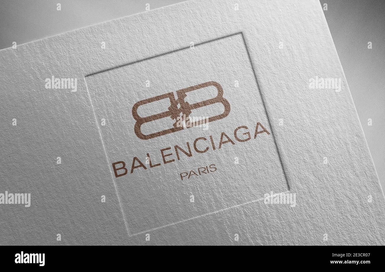 illustration de la texture en papier du logo balenciaga Photo Stock - Alamy