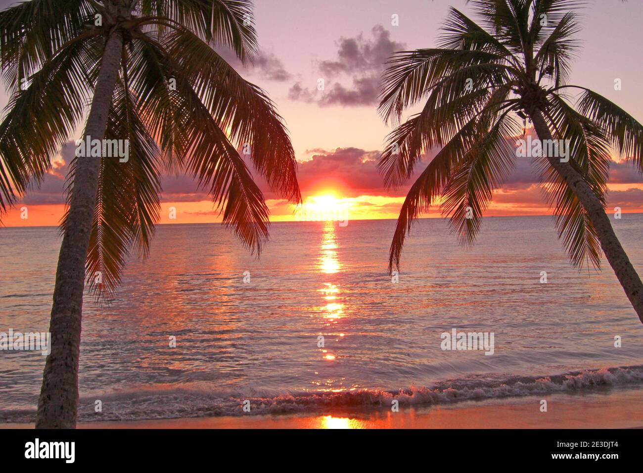 Plages de Martinique, coucher de soleil Photo Stock - Alamy