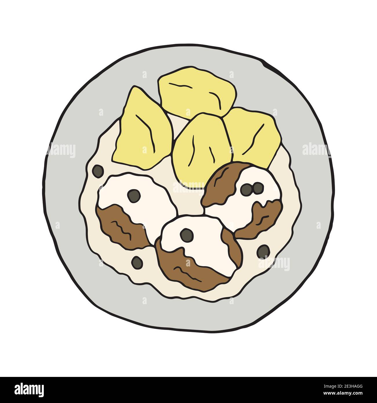 Boulettes de boeuf Banque d'images vectorielles - Alamy