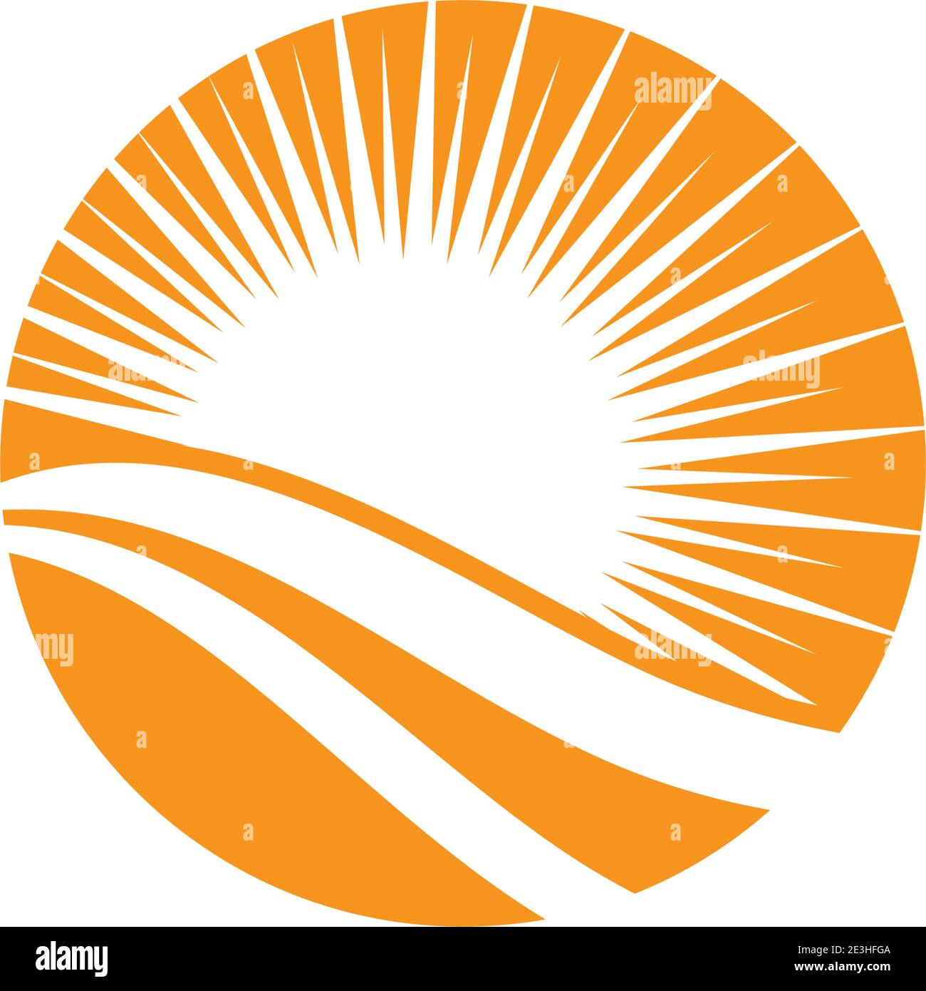 Modèle de logo Sun Wave nature du symbole vectoriel Image Vectorielle ...