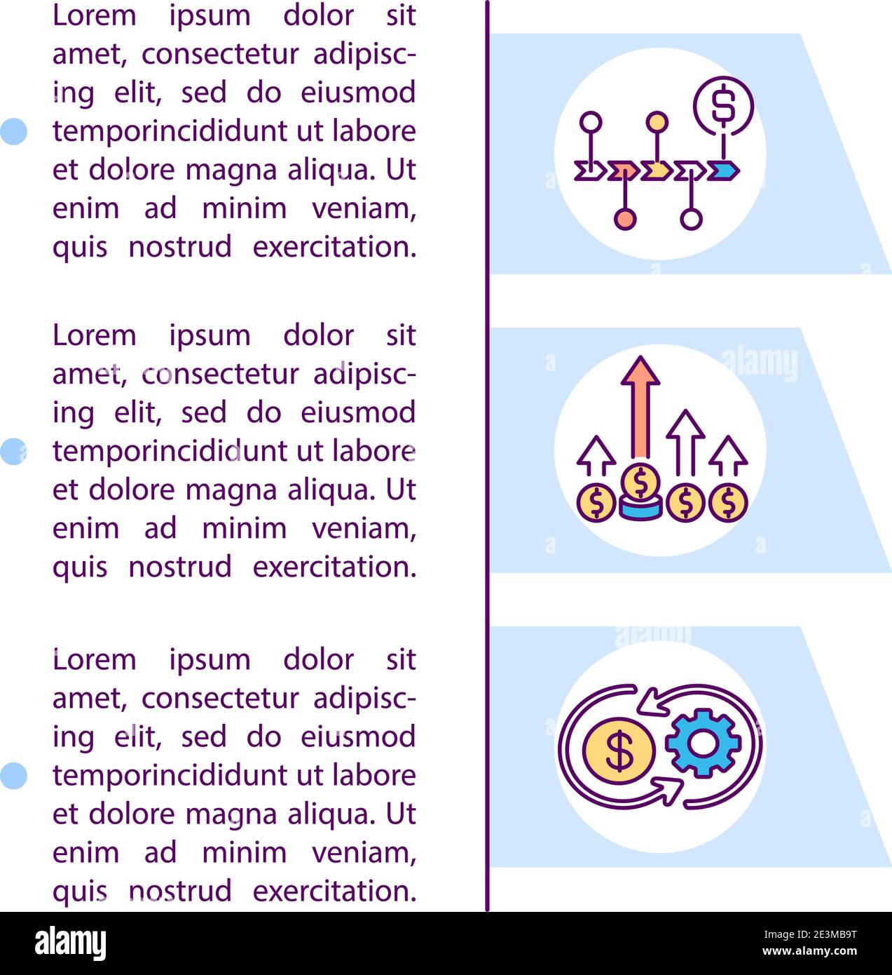 Icône de concept de frais généraux fixes et variables avec texte Image ...