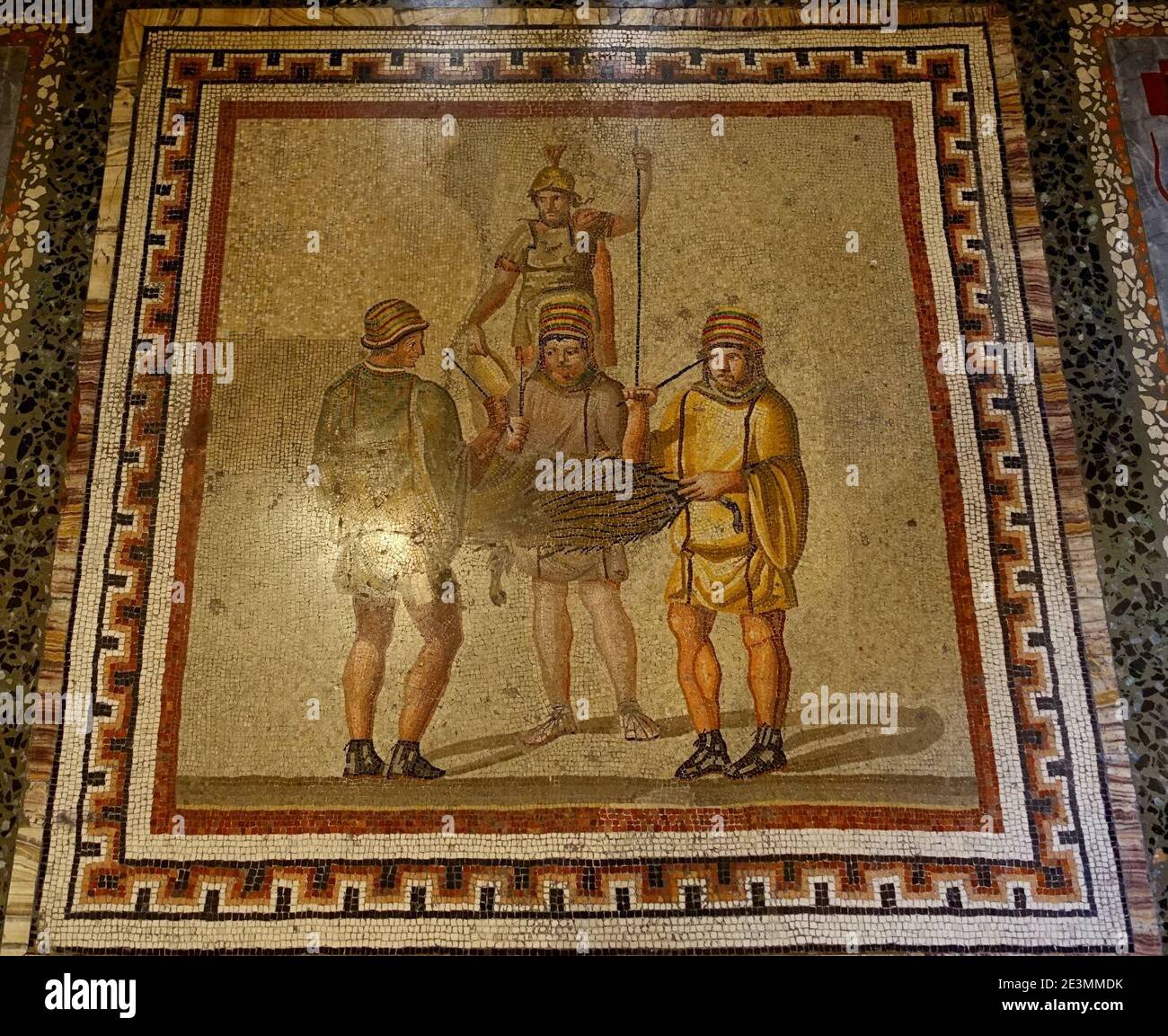 Mars (mosaïque du calendrier), romain, 2ème siècle AD, mosaïque de ...