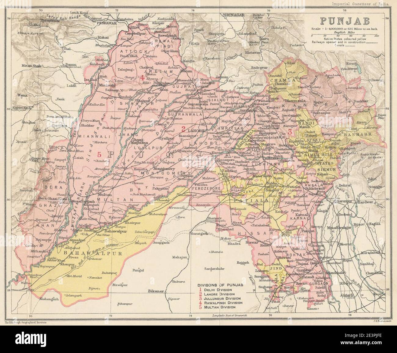 Map of punjab Banque de photographies et d’images à haute résolution - Alamy