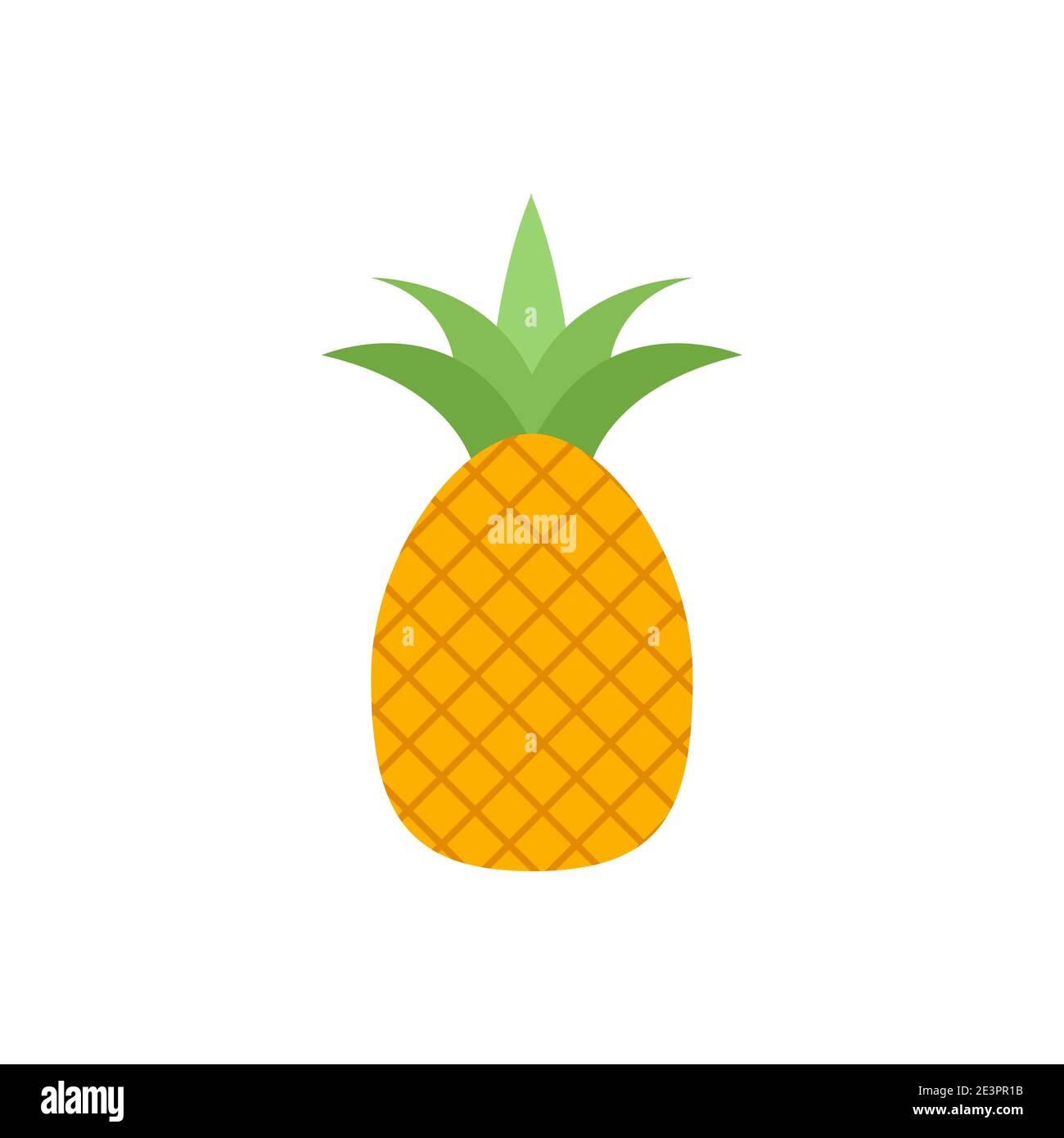 Dessin animé ananas vecteur silhouette adorable exotique icône simple ...