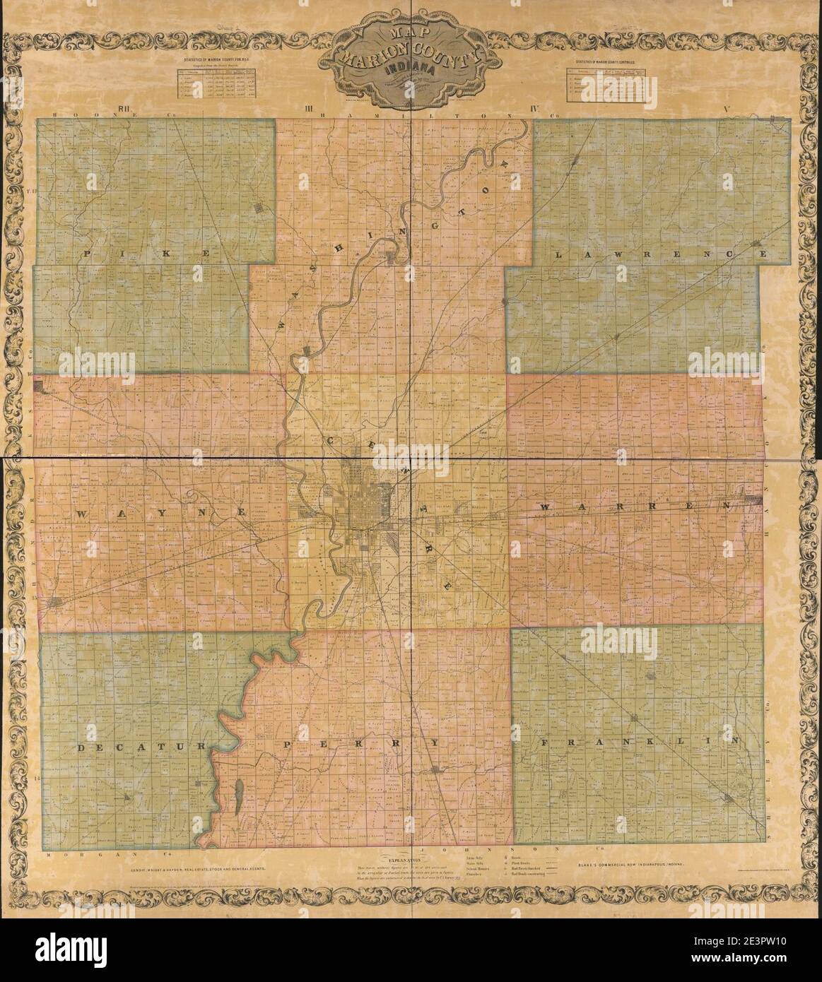 Carte de marion indiana Banque de photographies et d’images à haute ...