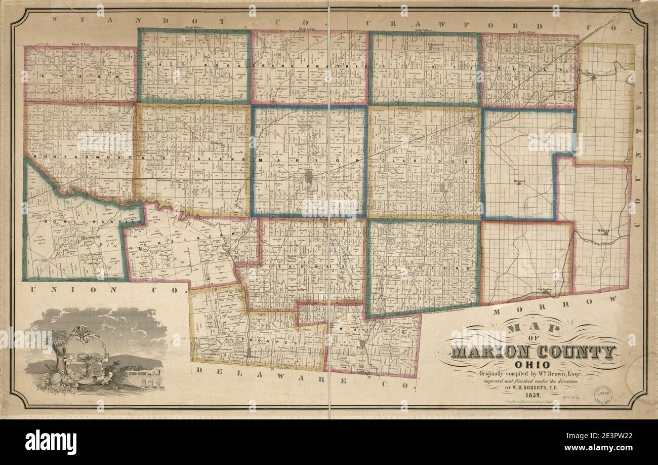 Carte de marion ohio Banque de photographies et d’images à haute ...