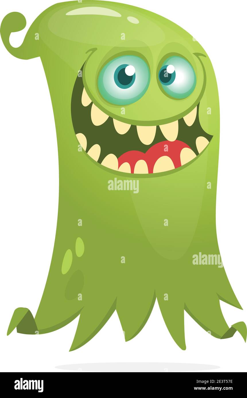 Joyeux monstre volant de dessin animé. Illustration vectorielle de ...