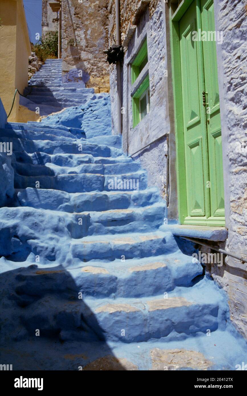 Symi greece steps stairs Banque de photographies et d’images à haute ...