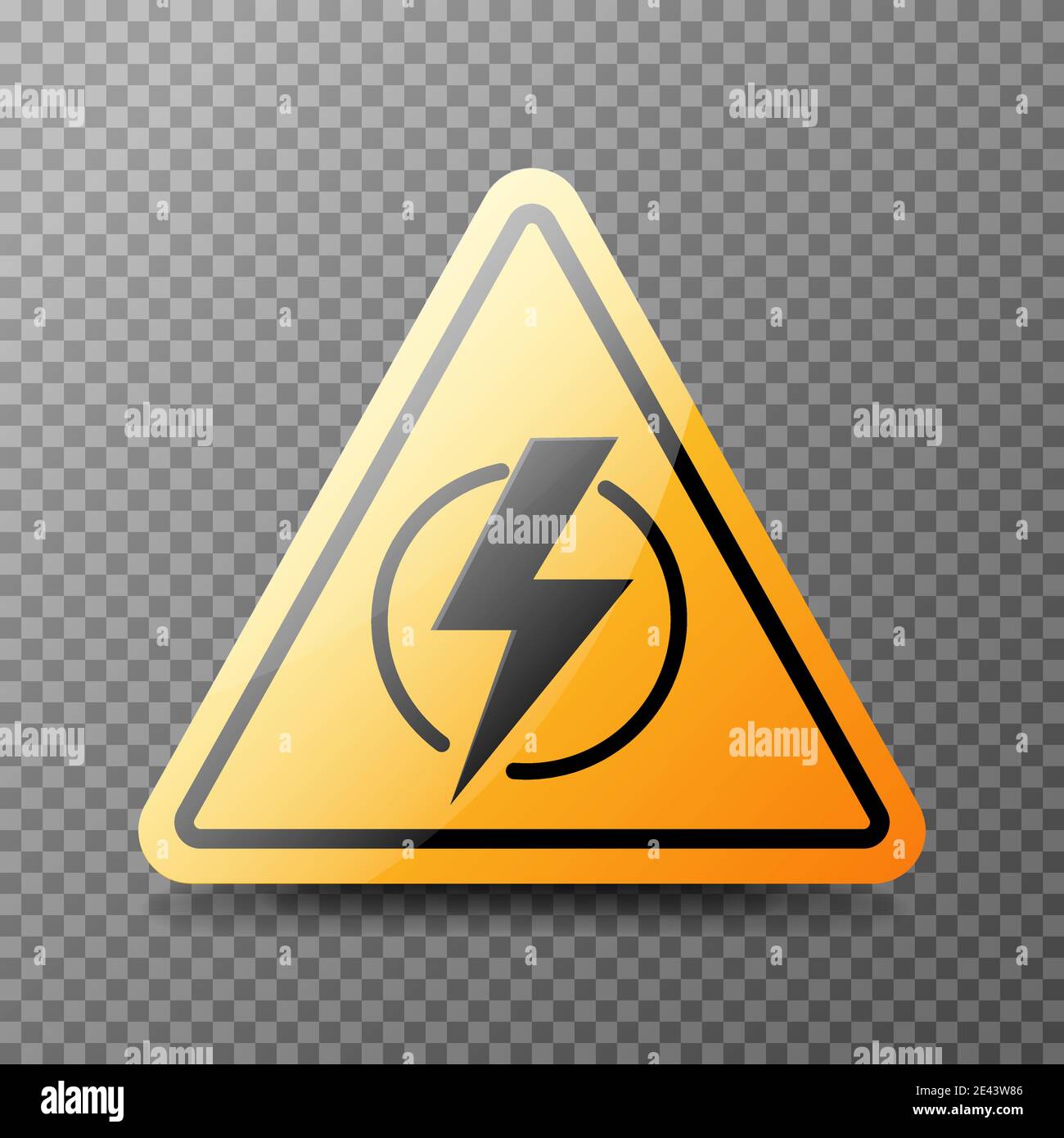 Coupure de courant. Symbole sans électricité. Icône triangulaire de l ...
