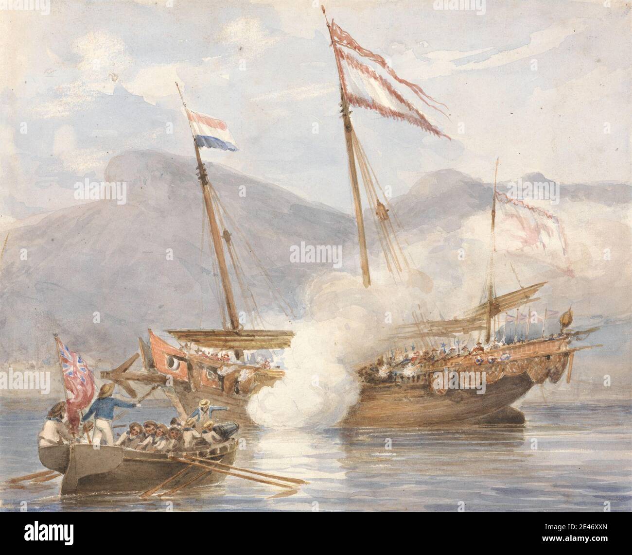 Lieutenant Joseph Sparkhall Rundle, 1815–1880, action à Kowloon, 1839 ...