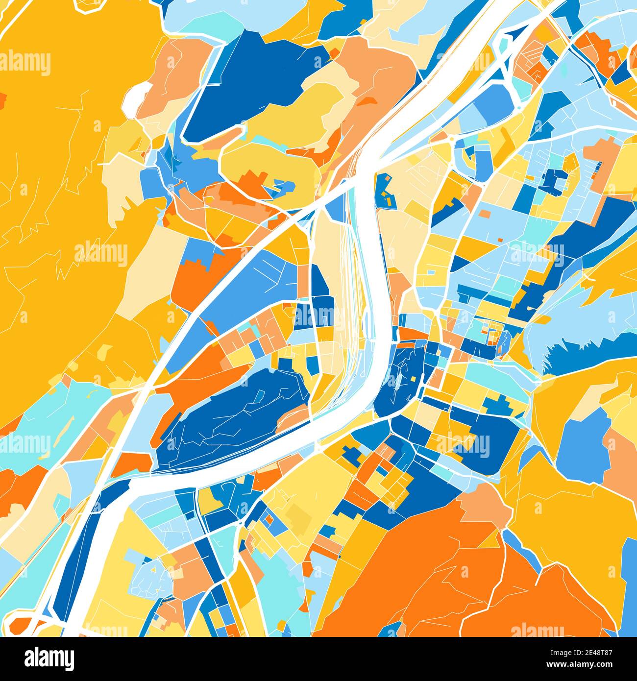 Mapa del area de kufstein Banque d'images vectorielles - Alamy