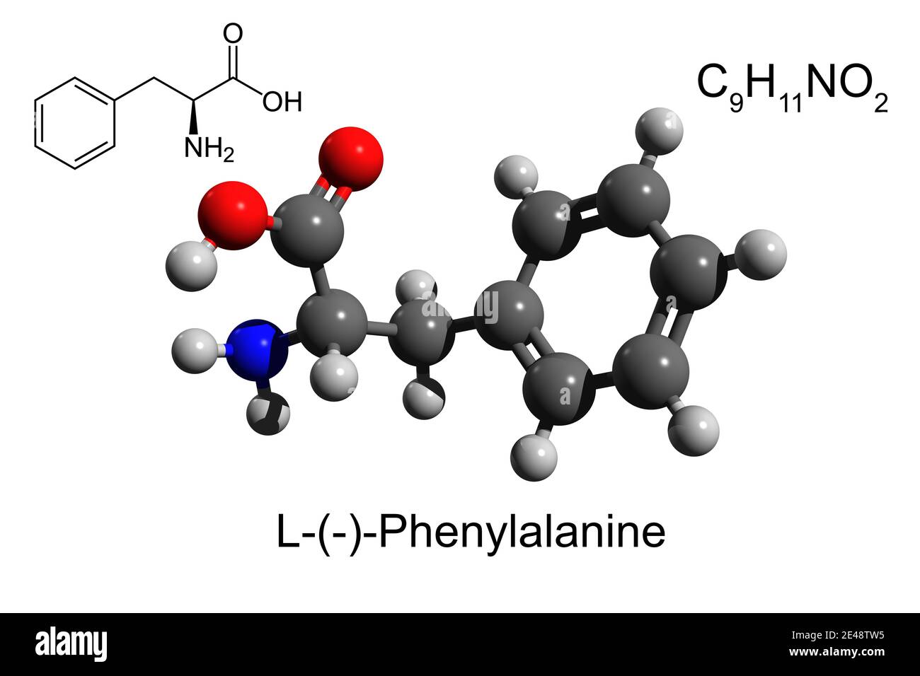 Formule chimique phenylalanine Banque de photographies et d’images à ...