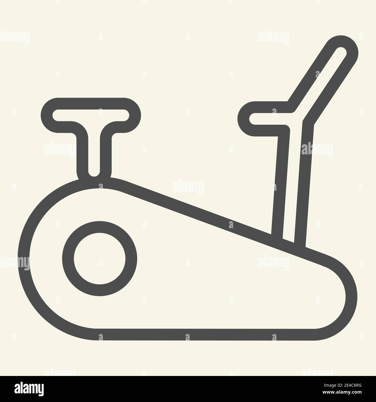 Icône de piste cyclable d'exercice. Pictogramme de style contour d'un ...