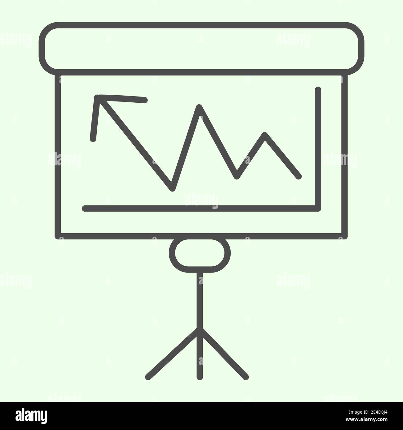 Icône en forme de ligne fine du tableau scolaire. Bureau de ...