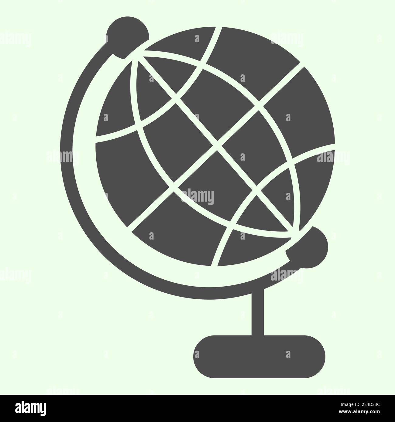 Icône représentant un globe plein. Planète Terre monde sphère sur ...