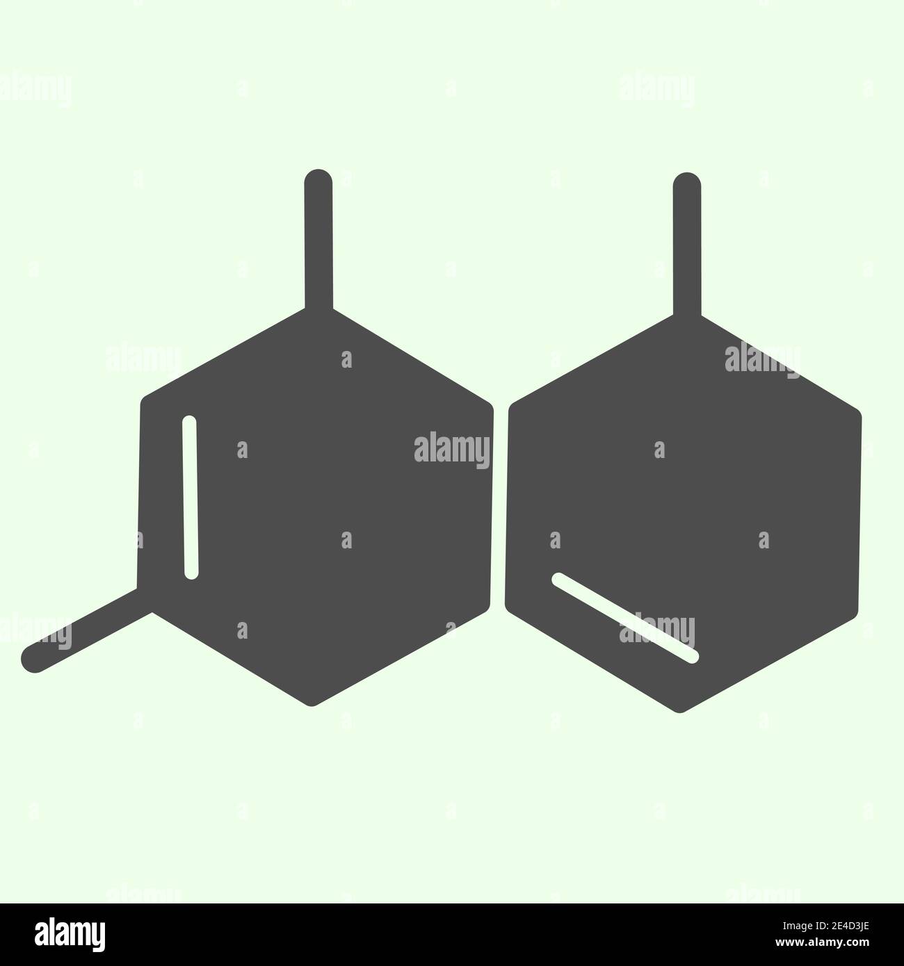 Icône de solide Formule de molécule. Structure atomique et molécules de ...