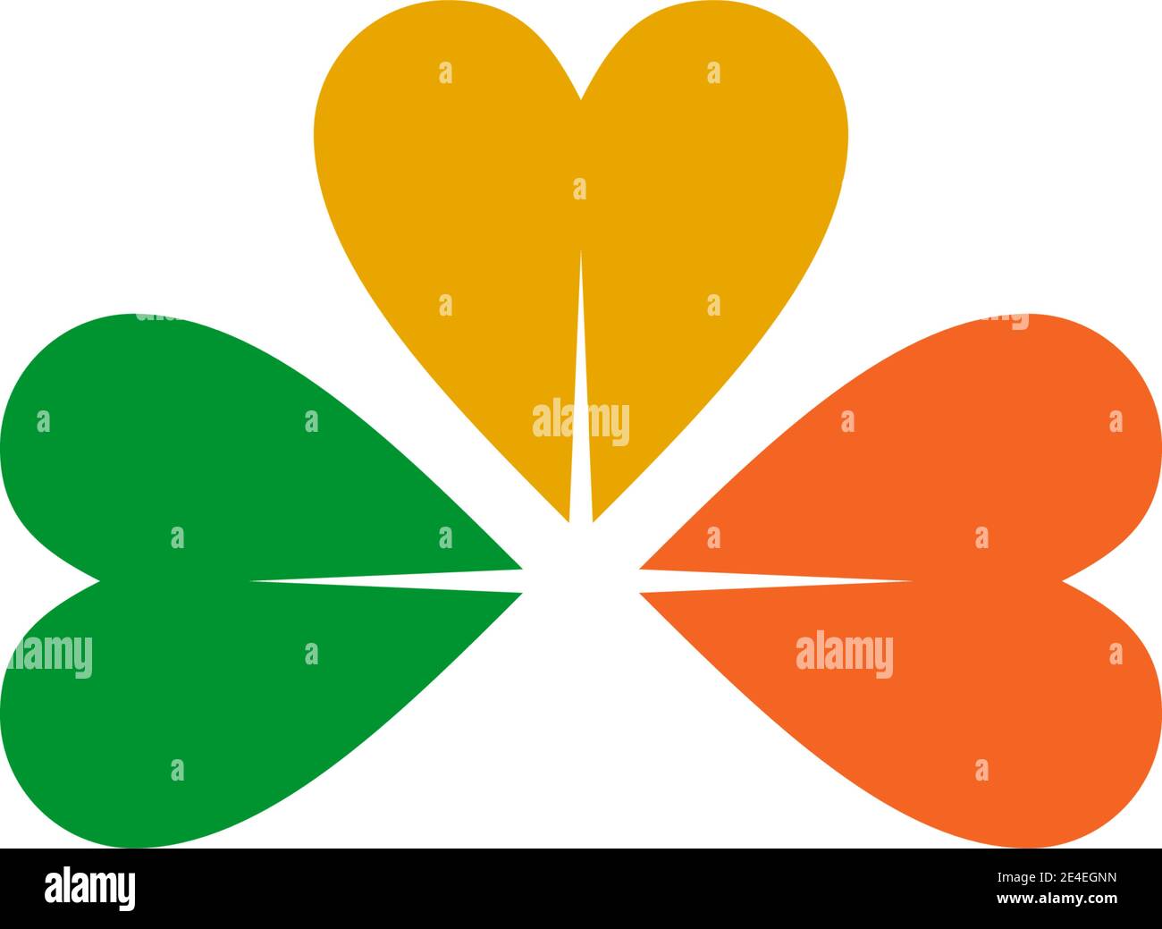 Modèle vectoriel d'inspiration pour le logo de la feuille de trèfle ...