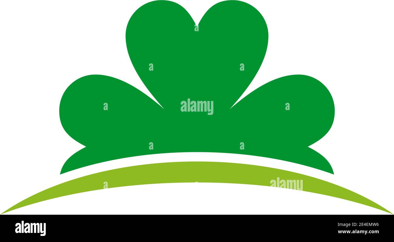 Modèle vectoriel d'inspiration pour le logo de la feuille de trèfle ...