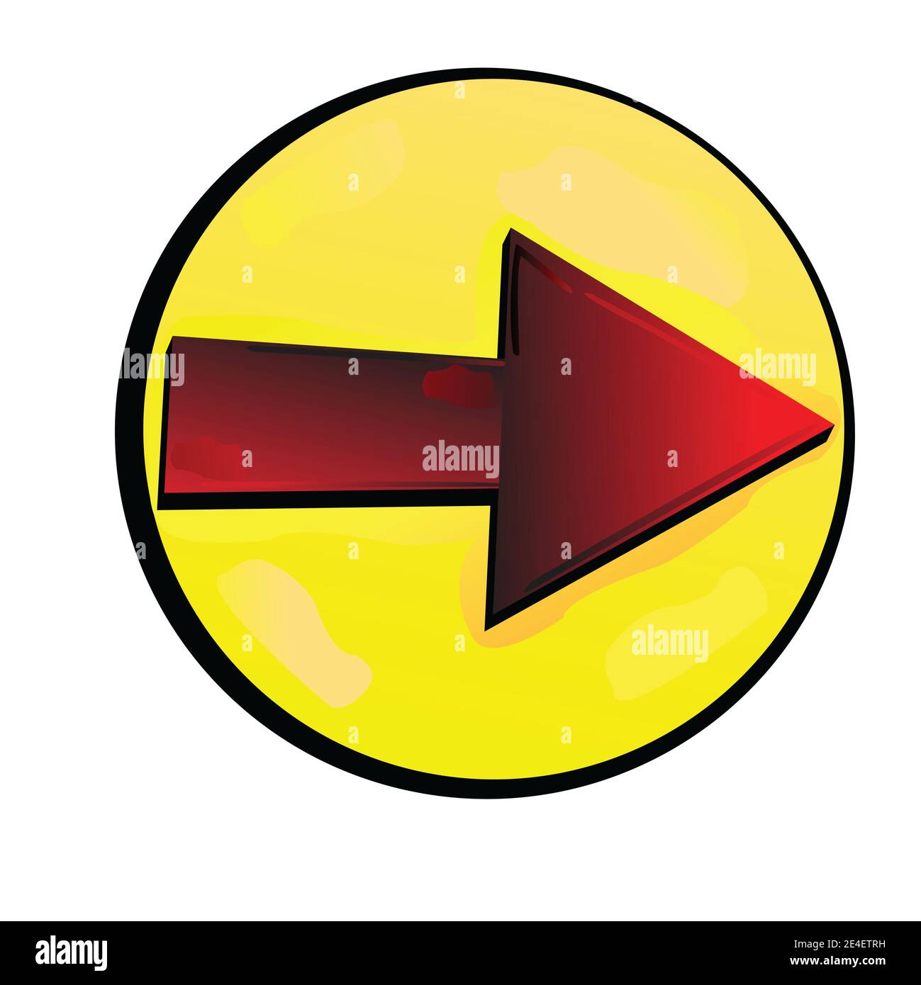 Fleche rouge droite Banque d'images détourées - Alamy