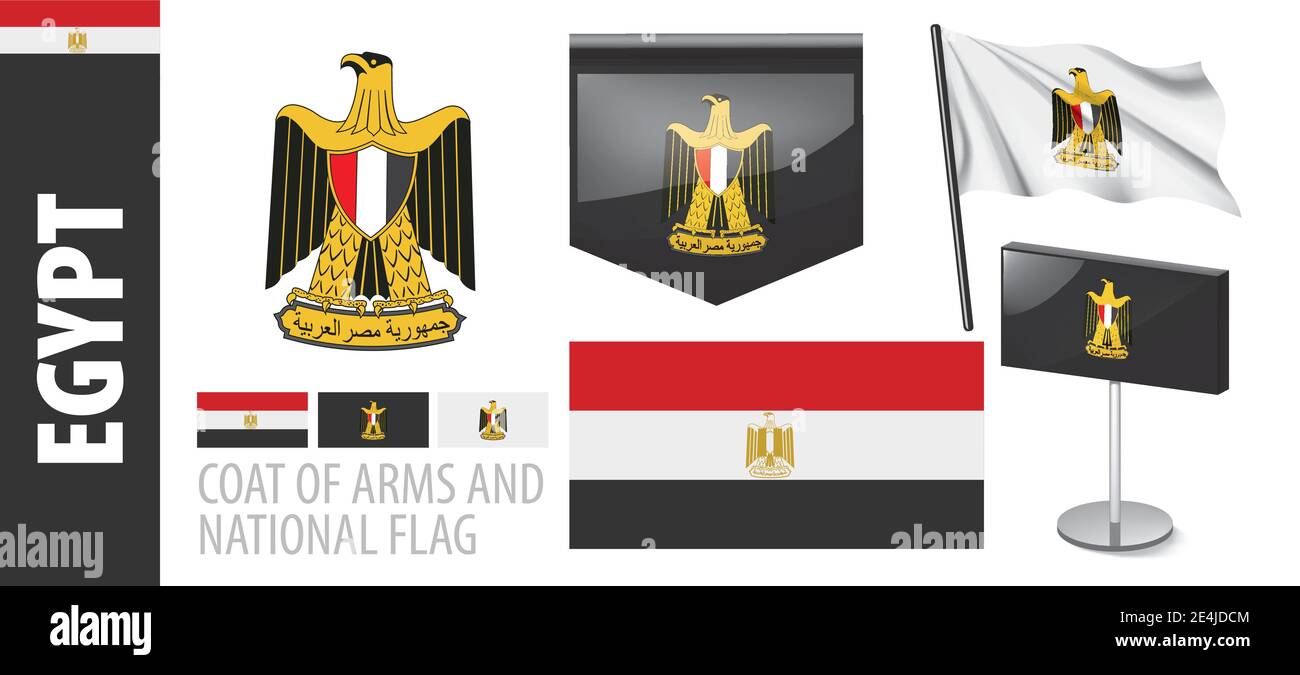 Drapeau égyptien Banque d'images vectorielles - Alamy