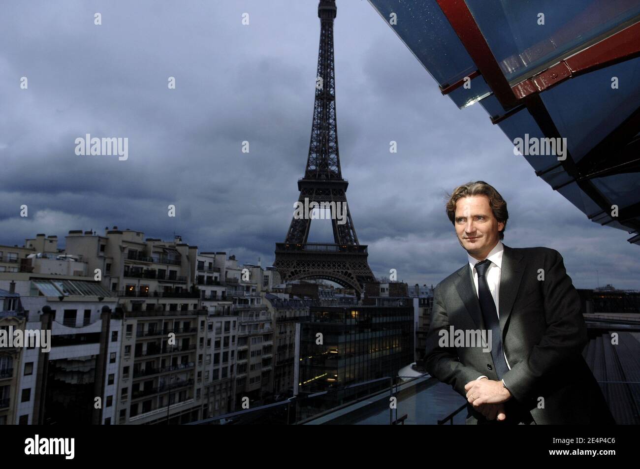 Charles Beigbeder, Président de Poweo, pose après sa conférence de ...