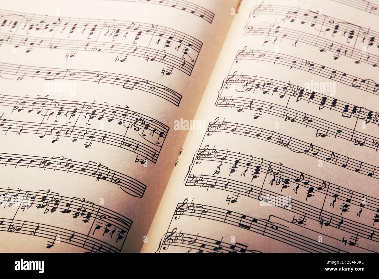 Music notes collection of sheet music Banque de photographies et d ...