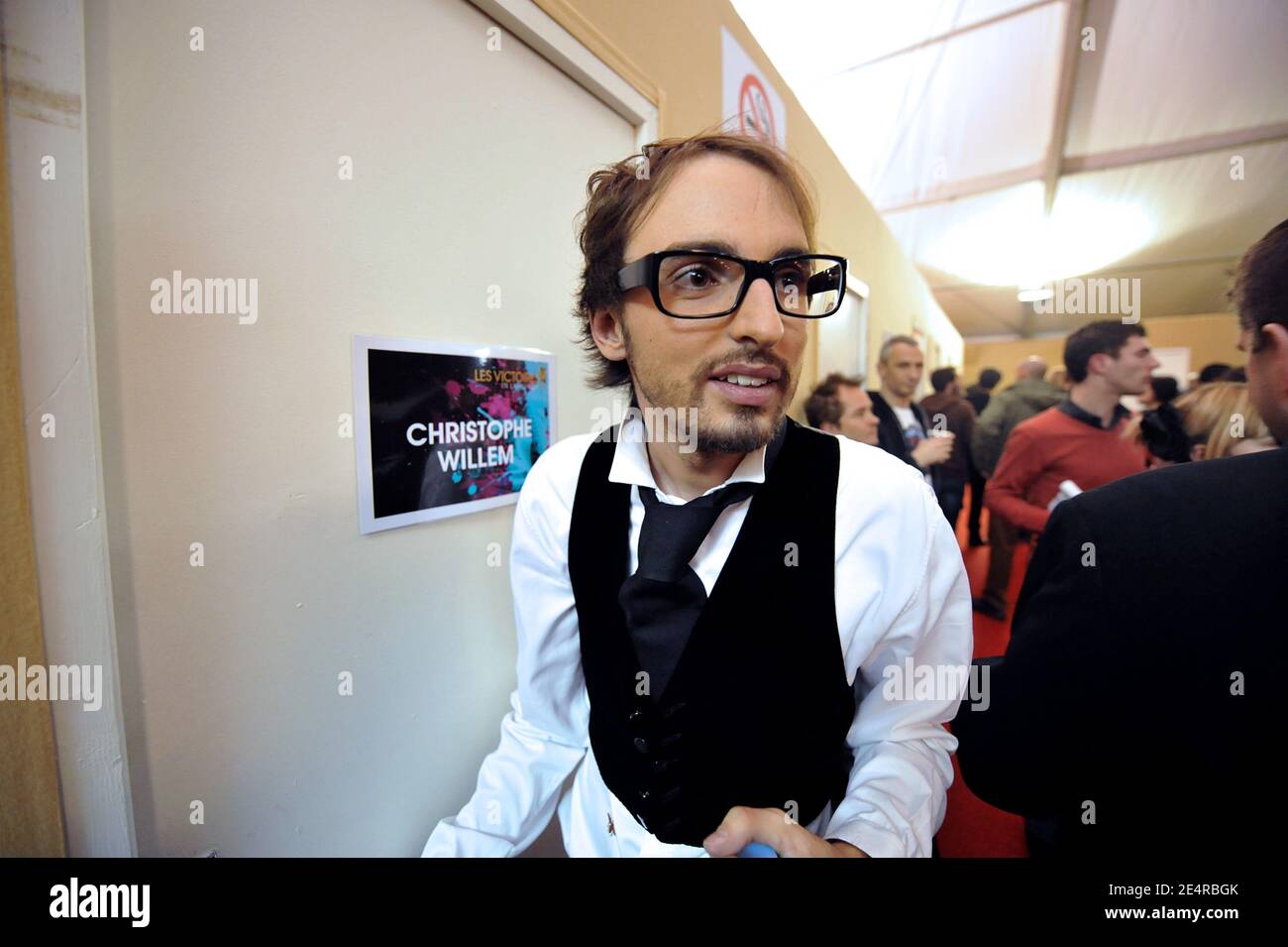 EXCLUSIF - Christophe Willem en coulisses lors de la 23e cérémonie des "victoires de la musique ...