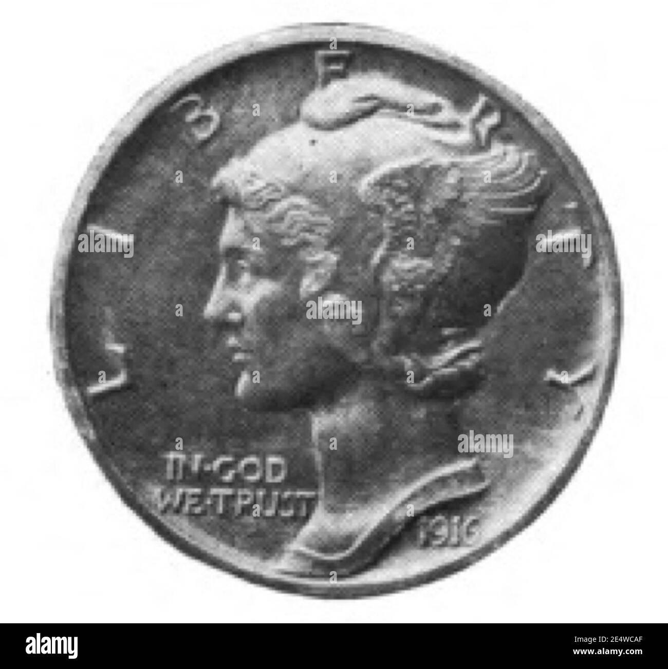 Centime mercure Banque d'images noir et blanc - Alamy