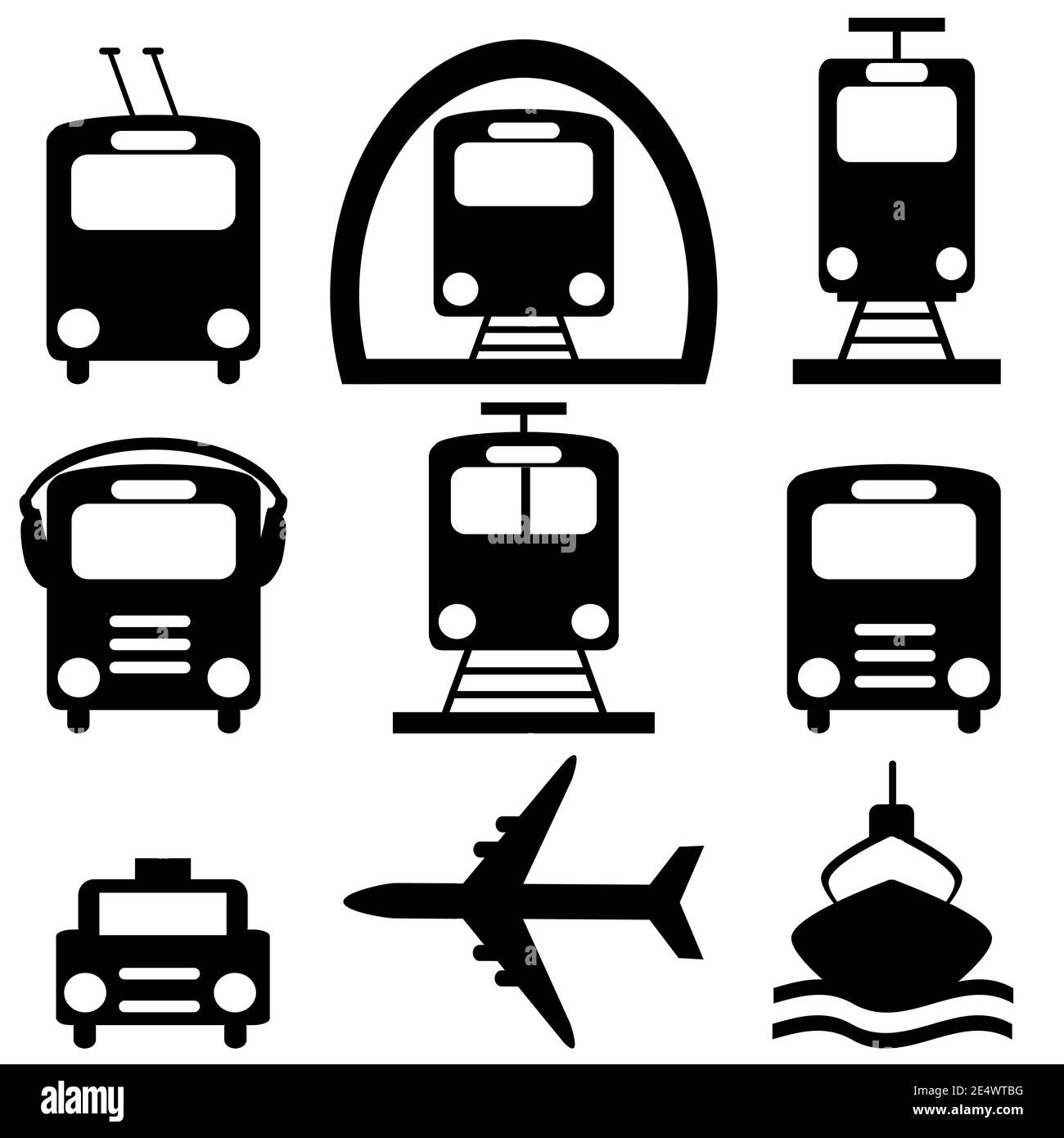 Collection de pictogrammes de transport urbain Image Vectorielle Stock ...