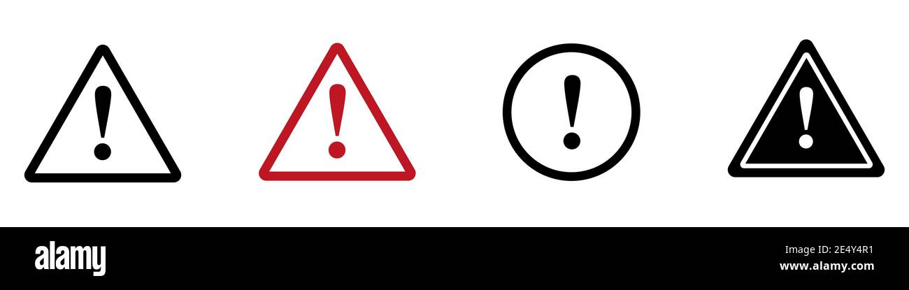 Signes d'avertissement de mise en garde. Signe de danger d'exclamation ...