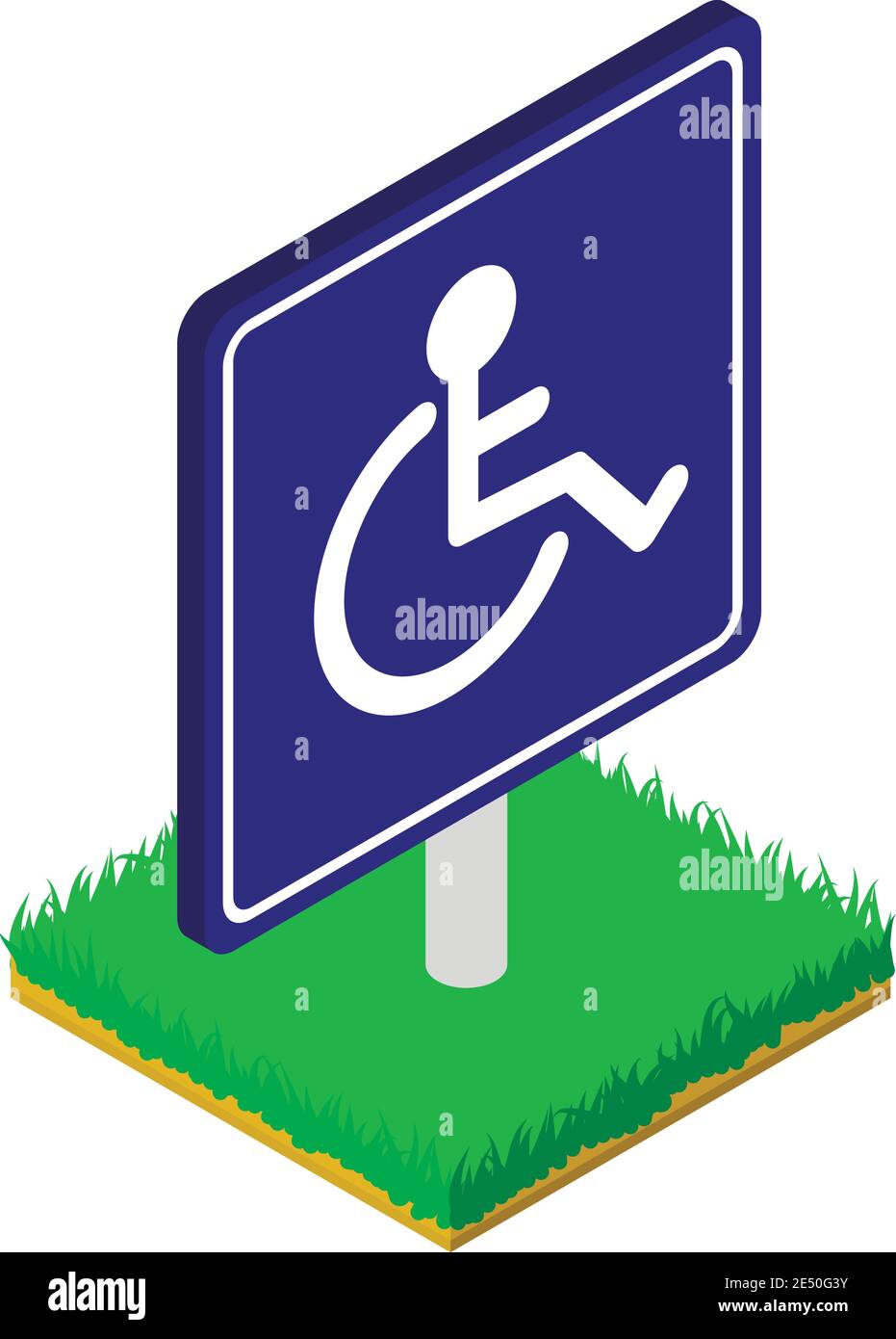 Icône de symbole de handicap. Illustration isométrique de l'icône de ...