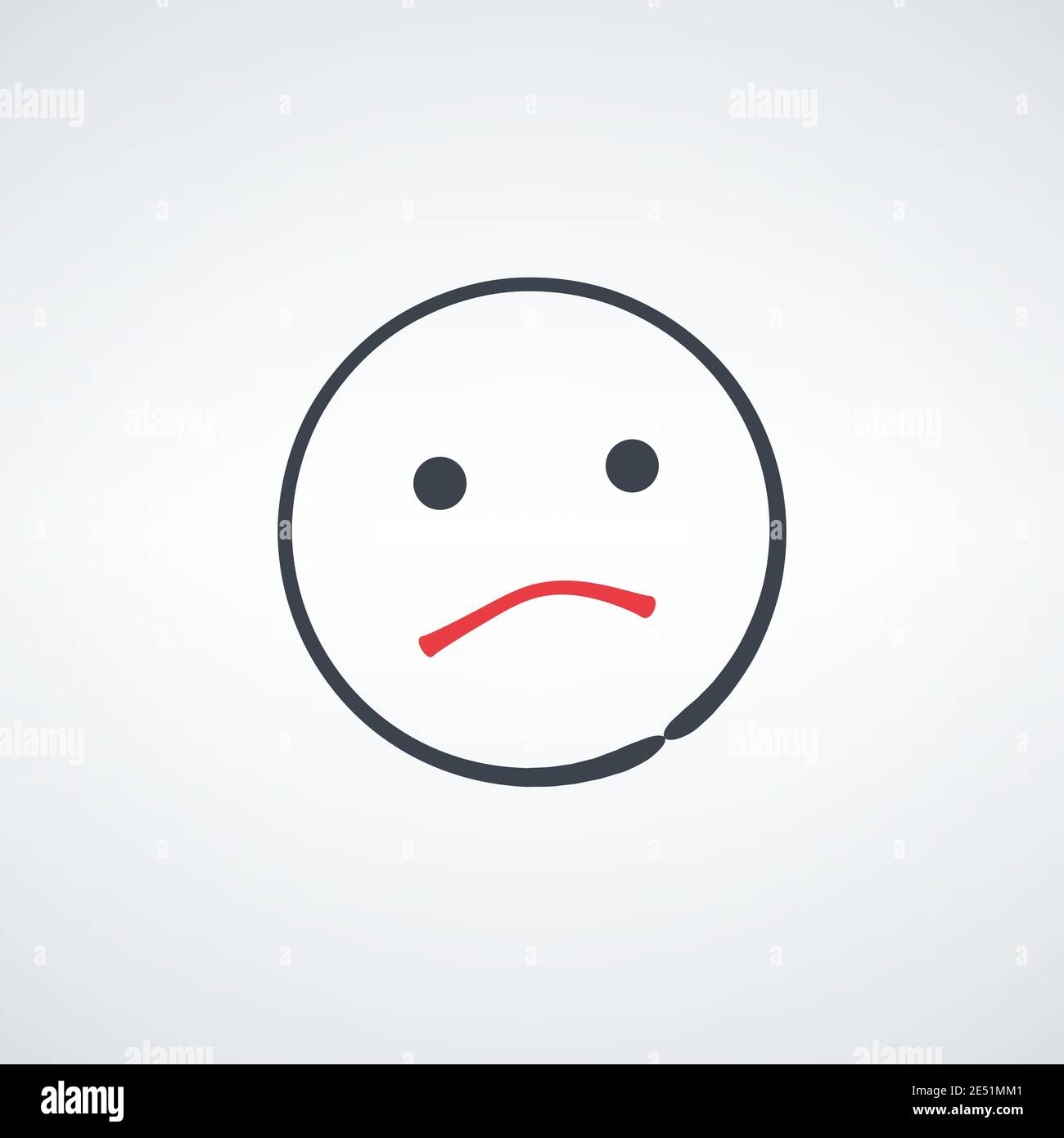Smiley insatisfait Banque d'images vectorielles - Alamy