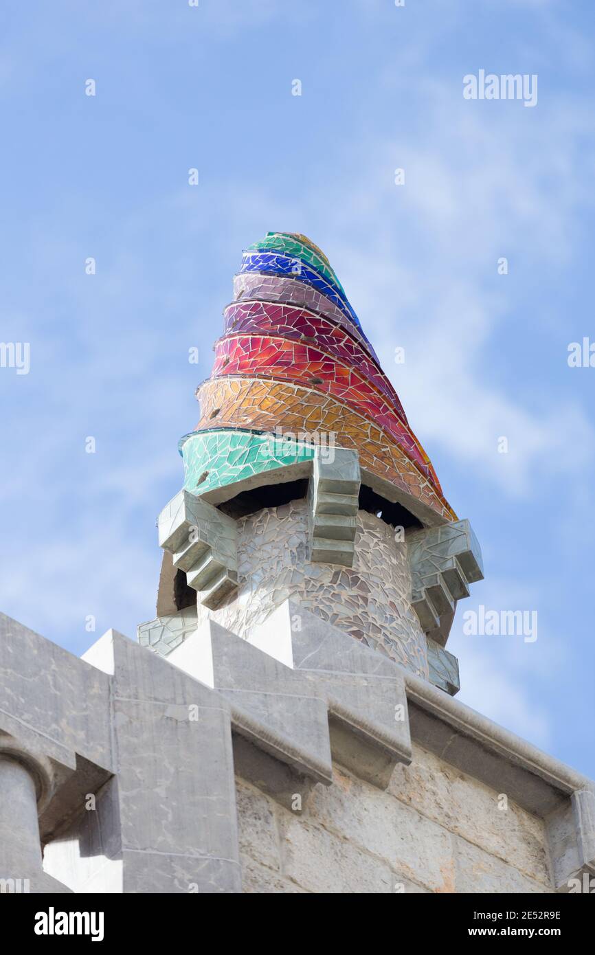 Barcelone Espagne Palau Guell a été conçu par l'architecte Antoni Gaudi ...