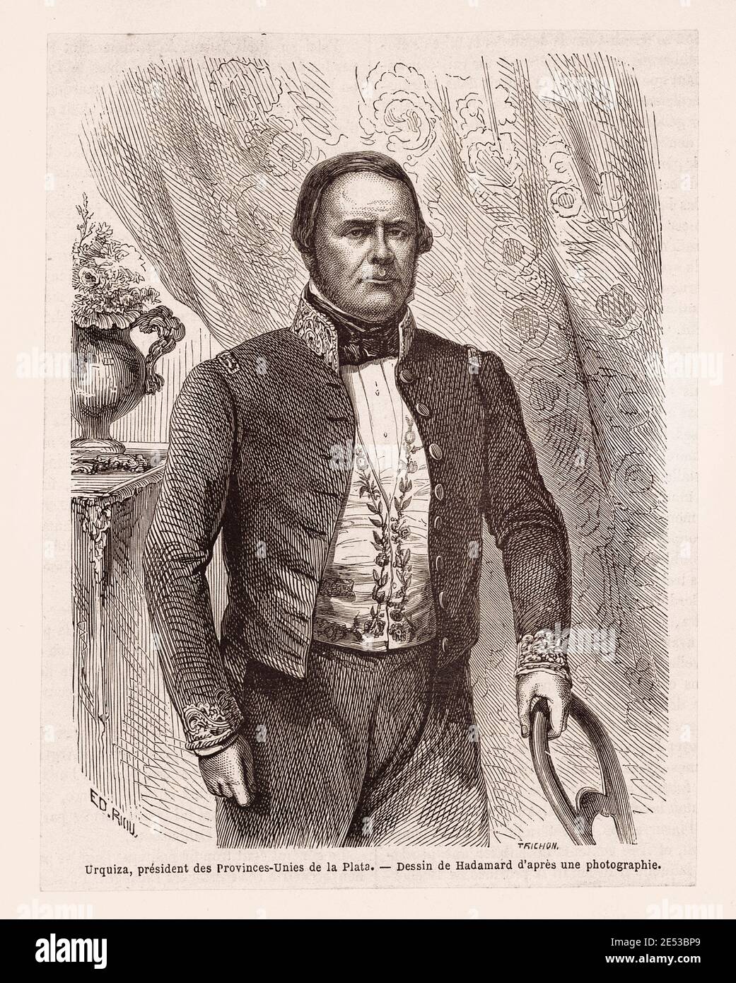 Gravure De Justo Jose De Urquiza Banque d'image et photos - Alamy