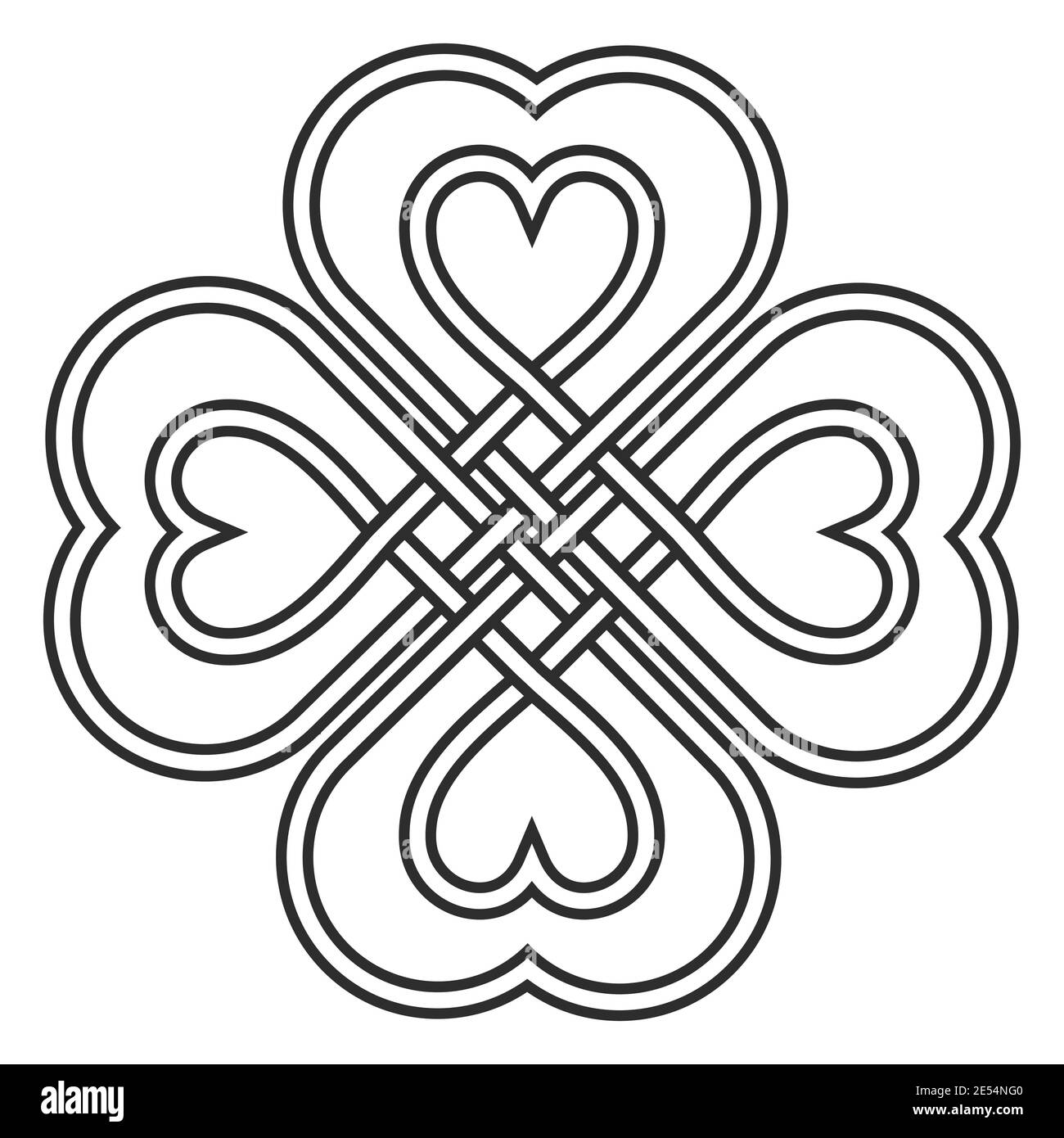 Tatouage de trèfle Banque d'images noir et blanc - Alamy