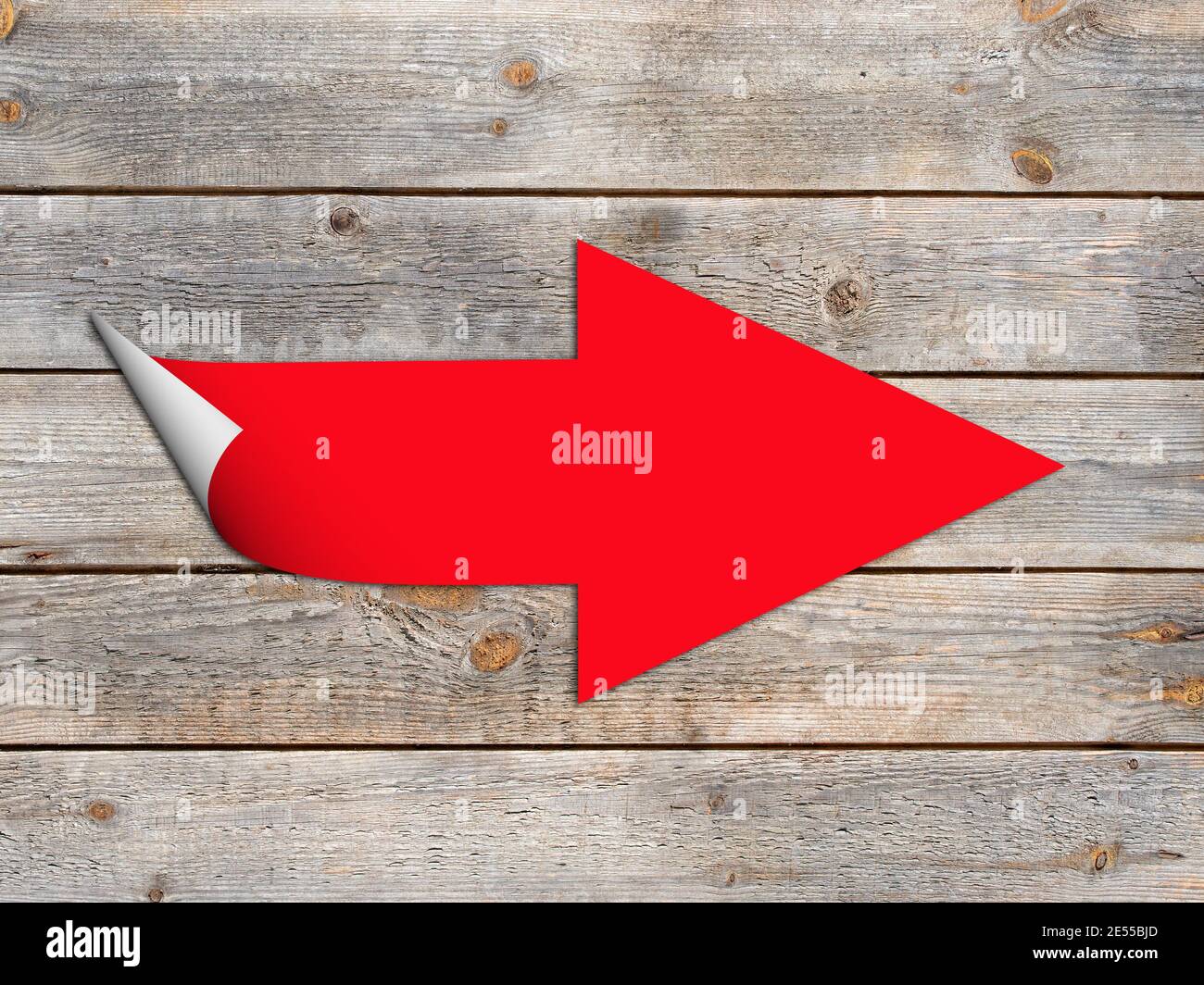 Fleche rouge droite Banque de photographies et d’images à haute ...