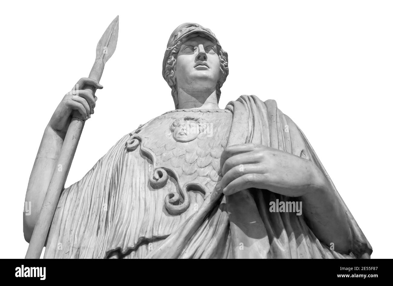 Ancienne statue grecque romaine de la déesse Athéna dieu de la sagesse ...