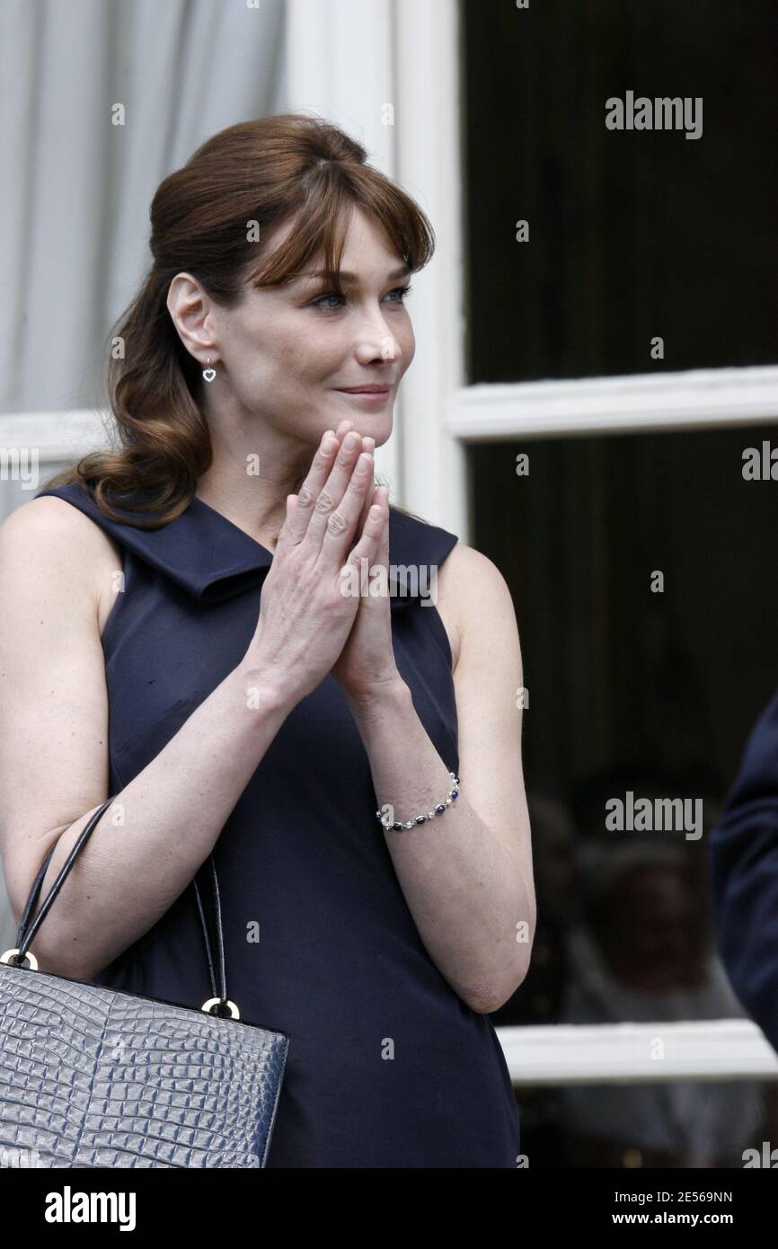 La première dame française Carla Bruni-Sarkozy lors du discours de l ...