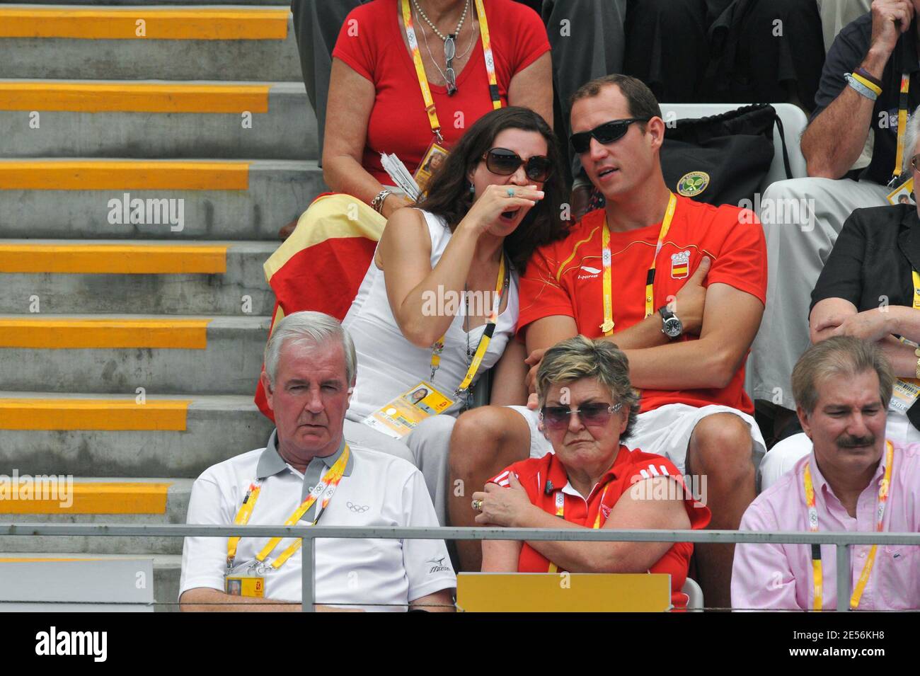 La princesse Dona Pilar de Borbon avec son fils Bruno Gomez Acebo de ...