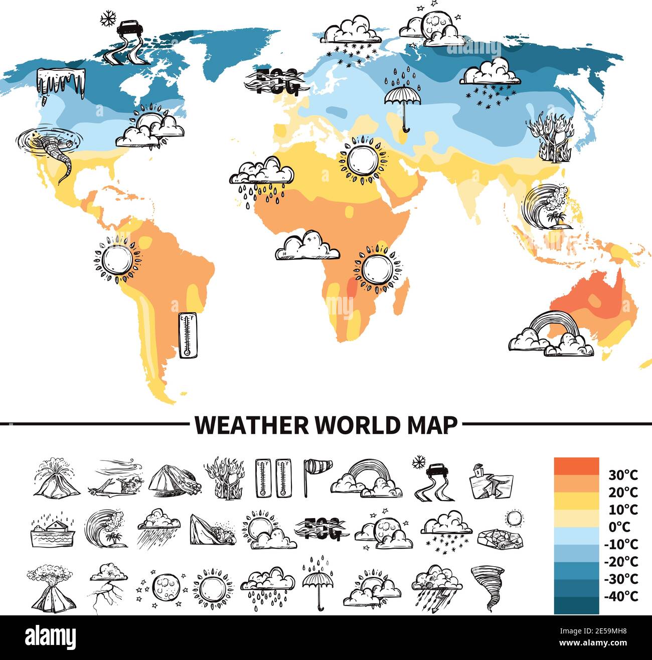 Mappa della temperatura Banque d'images vectorielles - Page 2 - Alamy