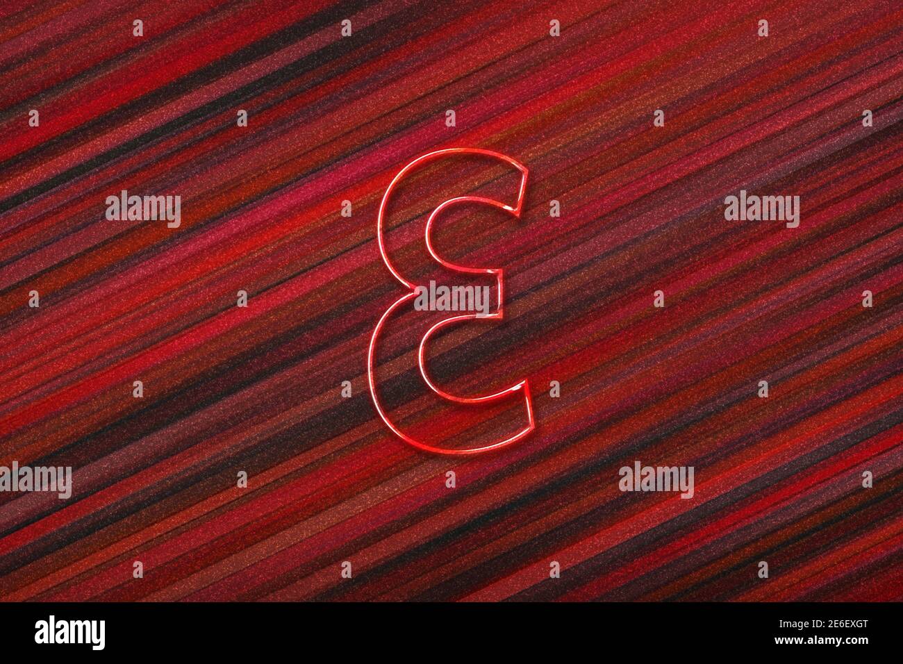 Panneau Epsilon. Lettre Epsilon, symbole de l'alphabet grec, fond rouge ...